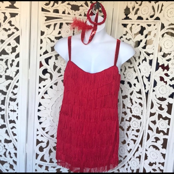 Dresses | Red 192s Flapper Halloween Costume Dress | Poshmark